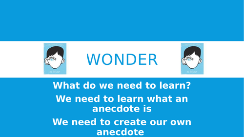 Wonder full scheme of work PowerPoints and differentiated written ...