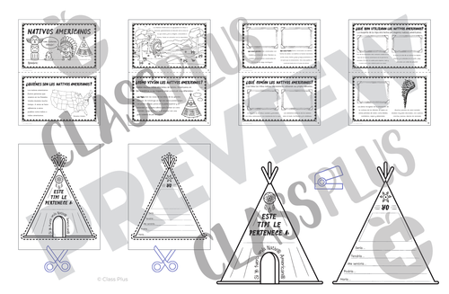 Nativos Americanos Mini Libro y Manualidad Actividad de Estudios ...