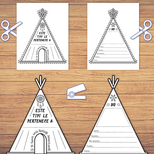 Nativos Americanos Mini Libro y Manualidad Actividad de Estudios ...