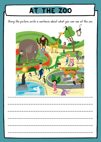 At the zoo labelling and writing | Teaching Resources
