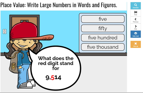 BOOM CARDS-Writing Large Numbers in Words and Digits | Teaching Resources