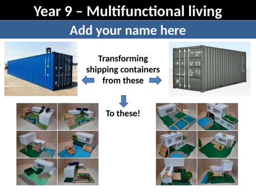 Shipping container adaptation project | Teaching Resources