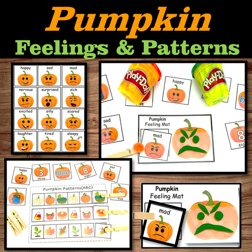 Pumpkin Math Centers | Numbers, Shapes, Colors, Emotions, Patterns ...