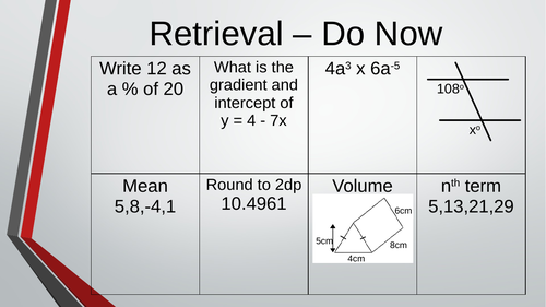 EdExcel GCSE Foundation Unit 9 - Graphs | Teaching Resources