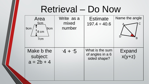 EdExcel GCSE Foundation Unit 9 - Graphs | Teaching Resources
