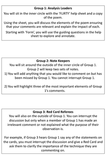 Approaching Poetry: Circles of Discussion | Teaching Resources