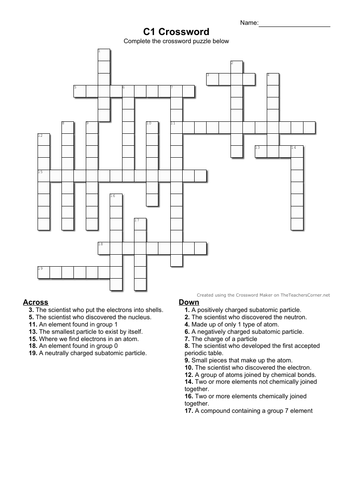 C1 Keyword Chemistry Revision Materials | Teaching Resources