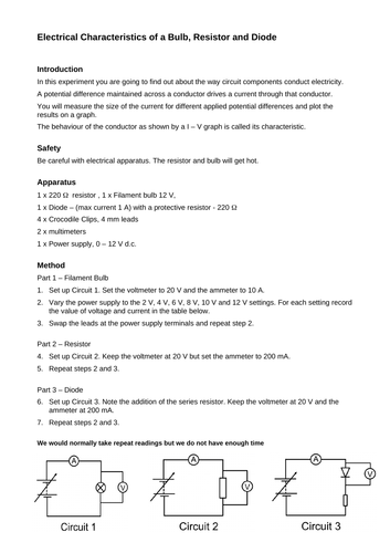 Electricity 5 - DC Circuits | Teaching Resources