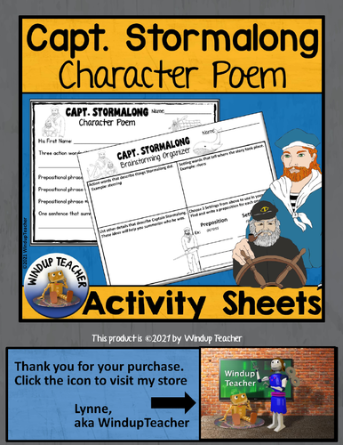Captain Stormalong Character Poem Activity | Teaching Resources