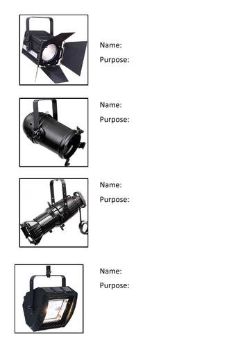 Types of Lantern Worksheet | Teaching Resources