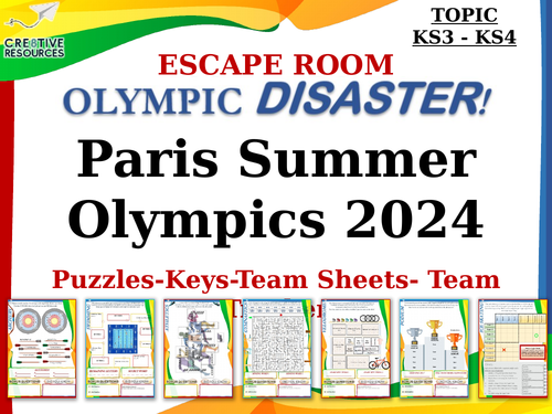 Paris Summer Olympics 2024 Escape Room | Teaching Resources