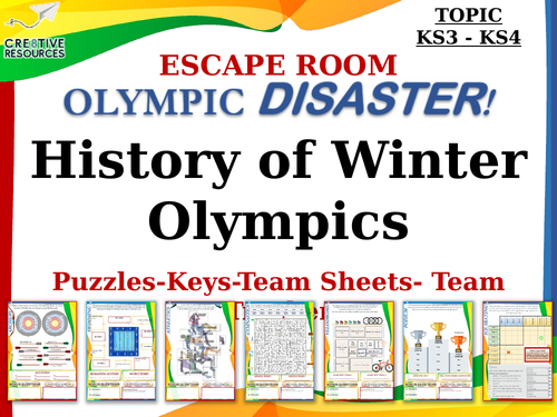 History of Winter Olympics Escape Room | Teaching Resources