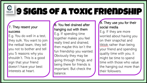 Toxic friendships Assembly | Teaching Resources