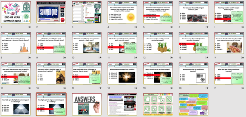 End of term Summer Quiz | Teaching Resources