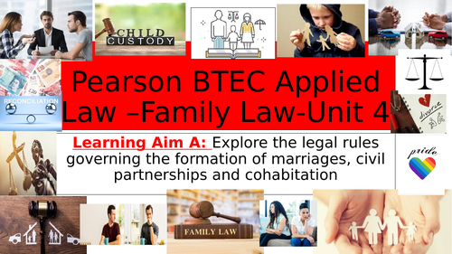 Family Law Unit 4 BTEC Applied Law- Lessons & Activities for all of ...