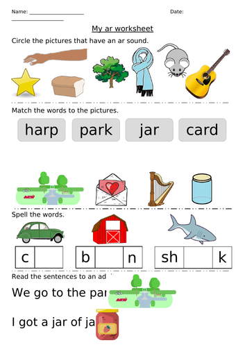 Differentiated Phonics Sheet Bundle - ar or ur ow oi | Teaching Resources
