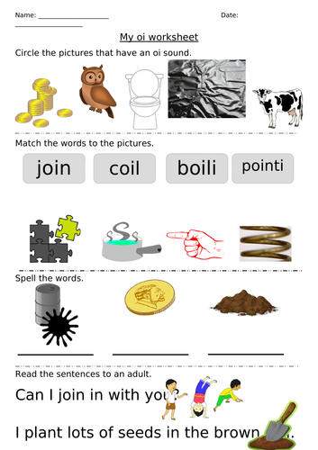 Differentiated Phonics Sheet Bundle - ar or ur ow oi | Teaching Resources