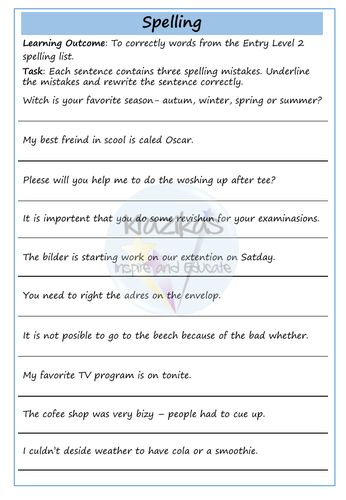 English Functional Skills - Entry Level 2 - Writing Workbook | Teaching ...