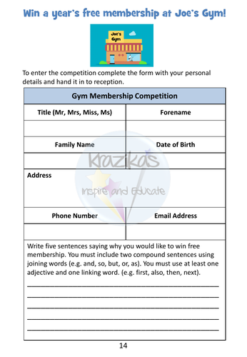 English Functional Skills - Entry Level 2 - Writing Workbook | Teaching ...