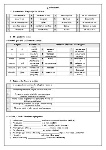 Viva 2 Holidays - Mis vacaciones (8 Worksheets) Spanish KS3 | Teaching ...