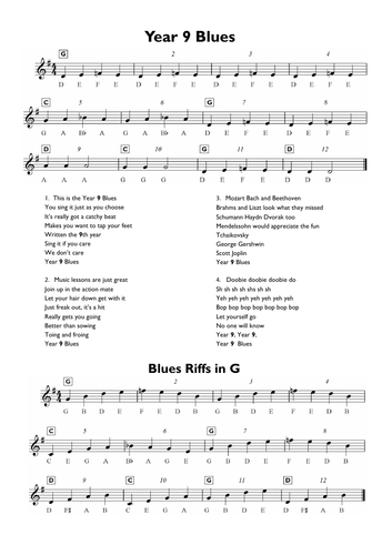 2 original Blues songs for classroom performing | Teaching Resources