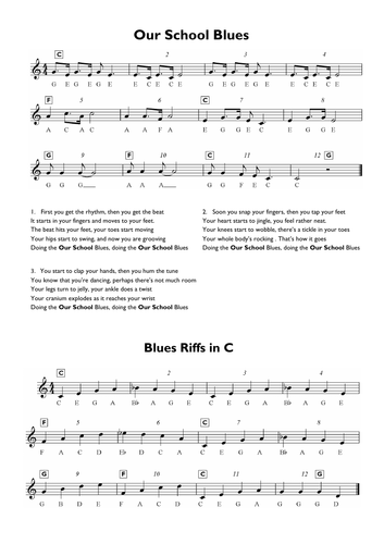 2 original Blues songs for classroom performing | Teaching Resources