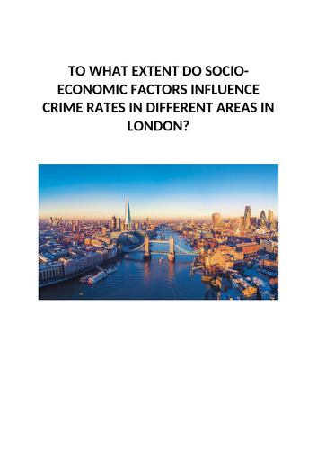 FULL A LEVEL GEOGRAPHY NEA | Teaching Resources