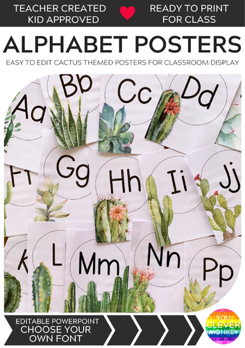 CACTUS Alphabet Posters | Teaching Resources