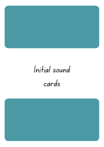 Initial sound cards | Teaching Resources