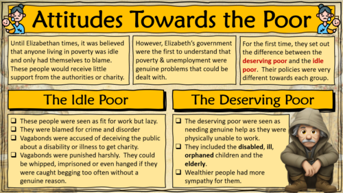 Elizabethan England - Attitudes & Policies towards Poor - GCSE History ...