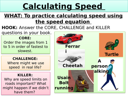 Calculating Speed KS4 AQA | Teaching Resources Calculating Speed KS4 AQA | Teaching Resources