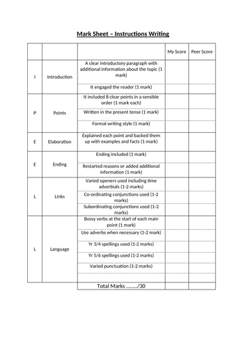 Write Across - IPEELL Writing Resources | Teaching Resources