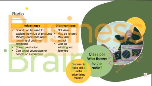 Advertising Lesson Marketing AS Business | Teaching Resources