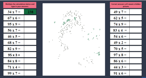 2-digit by 1-digit Multiplication Pixel ART - Warrior Princess ...