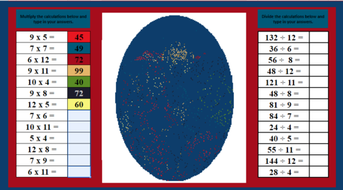 Multiplication and Division to 12 - Pixel Art Superheroes | Teaching ...