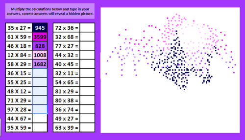 2 by 2-digit Multiplication Pixel Art Reveal - Young Wizard | Teaching ...