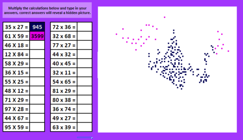 2 by 2-digit Multiplication Pixel Art Reveal - Young Wizard | Teaching ...