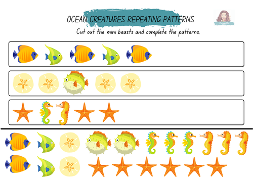 Ocean animals repeating patterns | Teaching Resources