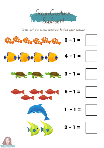 Ocean animal subtraction | Teaching Resources