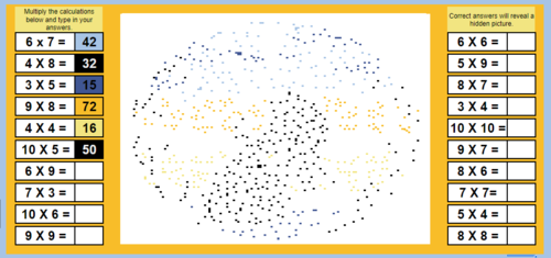 Multiplication and Division to 12 Pixel Art - Sailor Gnome | Teaching ...