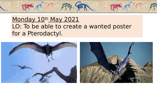 Dinosaurs Pterodactyl Year 2 Unit | Teaching Resources