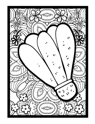 Badminton Mindfulness Mandala Colouring Pages, Sports Colouring ...