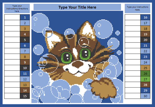 Evaluating Expressions - Pixel Art Cat in Bubbles | Teaching Resources