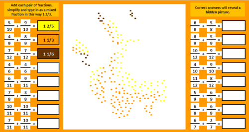 Adding Fractions Pixel Art - Gaming Mash-Up | Teaching Resources