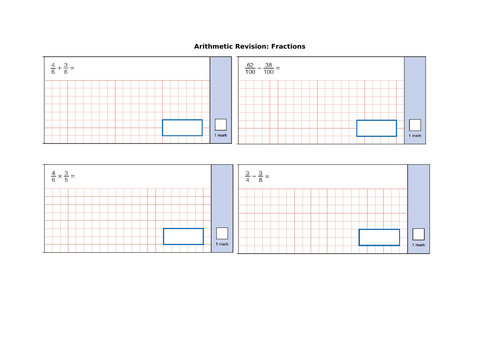 Arithmetic Practice Year 6 | Teaching Resources