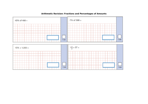 Arithmetic Practice Year 6 | Teaching Resources