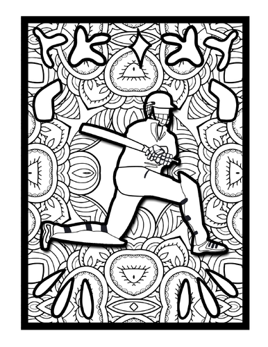 Cricket Game Mindfulness Mandala Colouring Pages, Sport Colouring ...