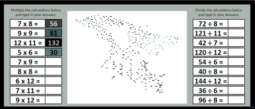 Multiplication and Division to 12 Pixel Art- Wizard's Castle | Teaching ...
