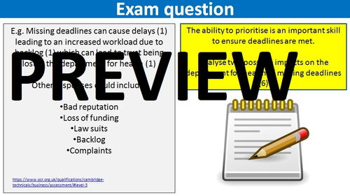 LO4 Prioritise business tasks - OCR Cambridge Technical Business Unit 2 Working in Business ...