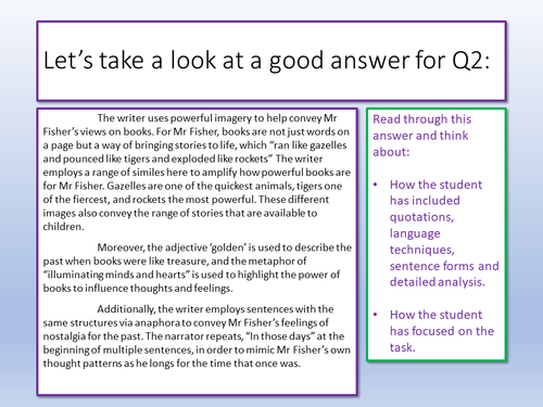 AQA English Language Paper 1 June 2018 | Teaching Resources